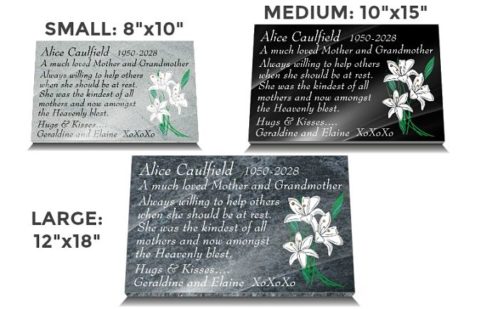 Personalized Lily Memorial Gift | Gravestones UK and Ireland